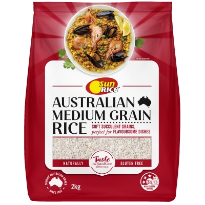 Sunrice White Medium Grain Rice 2kg | Adelaide's Finest Supermarkets