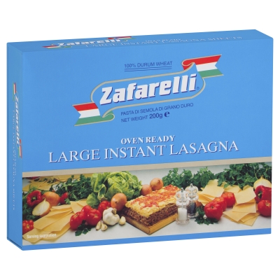 Zafarelli Dry Pasta Large Instant Lasagna Sheets 200g | Adelaide's ...