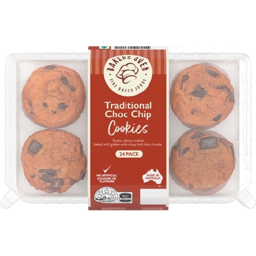 Baker's Oven Choc Chip Cookies 24 Pack 500g | Adelaide's Finest ...