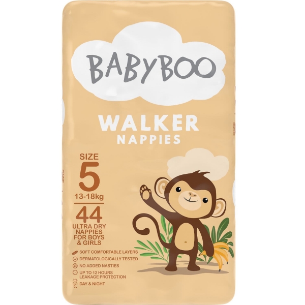 Baby Boo Nappies Walker Size 5 13-18kg 44 Pack | Adelaide's Finest ...