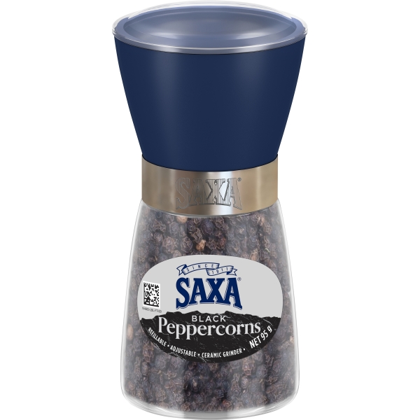 Saxa Grinder Refillable Black Peppercorn 95g | Adelaide's Finest ...