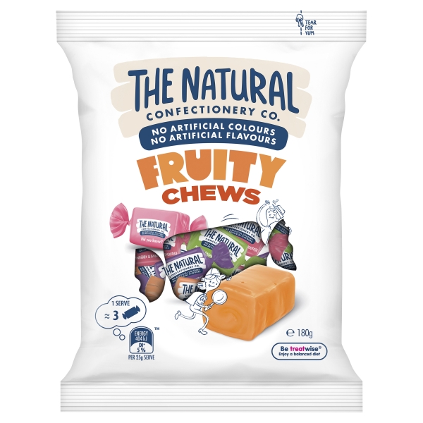 The Natural Confectionery Co Fruity Chews 180g | Adelaide's Finest ...