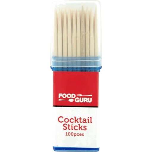 Food Guru Wooden Cocktail Sticks 100 Pack | Adelaide's Finest Supermarkets