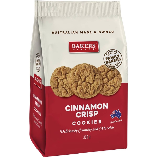Bakers Finest Cookies Cinnamon Crisp 300g | Adelaide's Finest Supermarkets