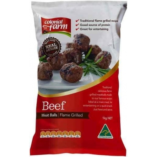 Colonial Farm Beef Meat Balls 1kg | Adelaide's Finest Supermarkets