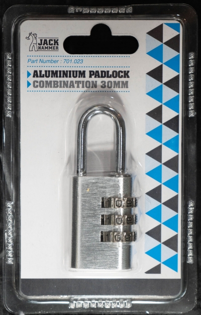 Jack Hammer Padlock Combination Aluminium 30mm | Adelaide's Finest ...