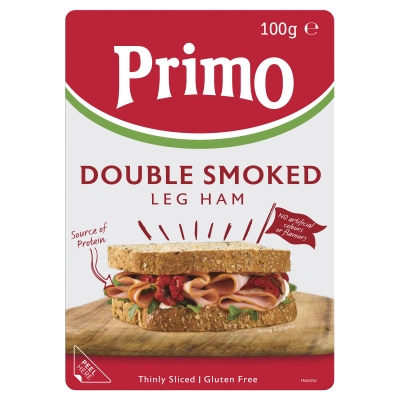 Primo Double Smoked Leg Ham Thinly Sliced 100g | Adelaide's Finest ...