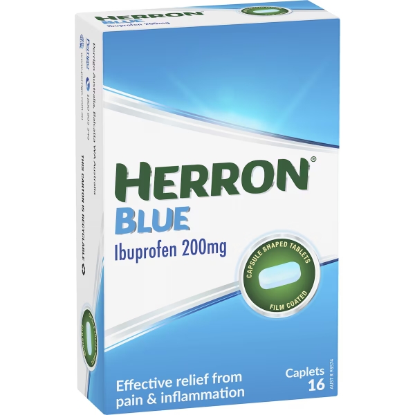 Herron Blue Ibuprofen Caplets 16 Pack | Adelaide's Finest Supermarkets