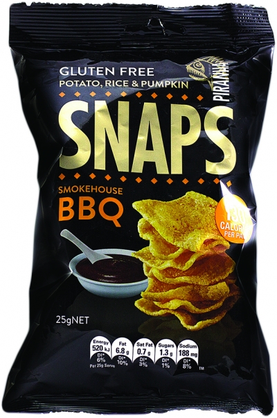 Piranha Snaps Smokehouse BBQ Gluten Free 25g | Adelaide's Finest ...