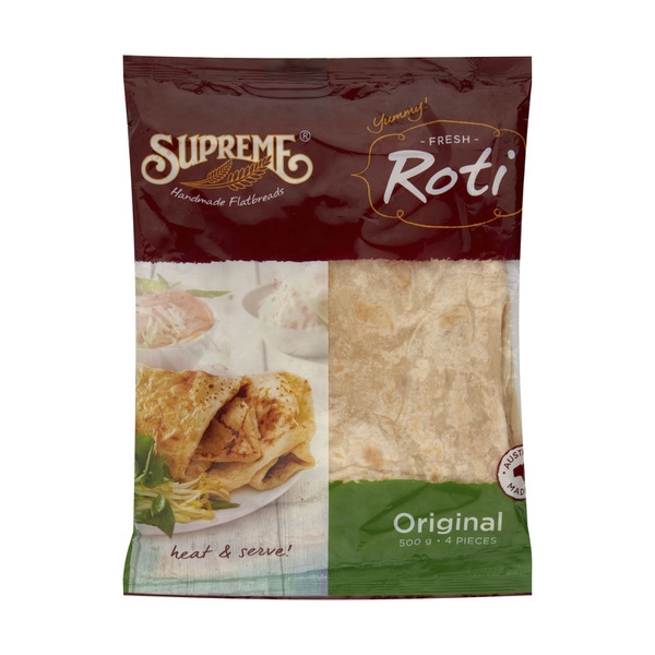 Supreme Roti Original 4 Pack 500g | Adelaide's Finest Supermarkets