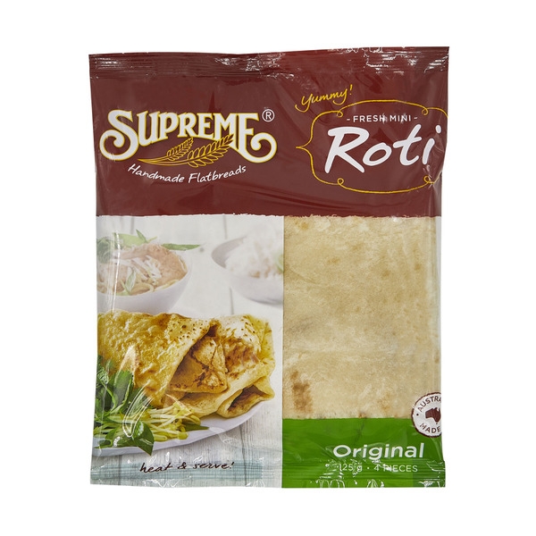 Supreme Bakery Roti Mini 4 Pack 125g | Adelaide's Finest Supermarkets