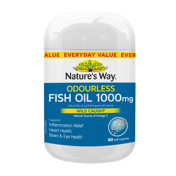 Nature's Way Odourless Fish Oil 1000mg Capsules 80 Pack | Adelaide's ...