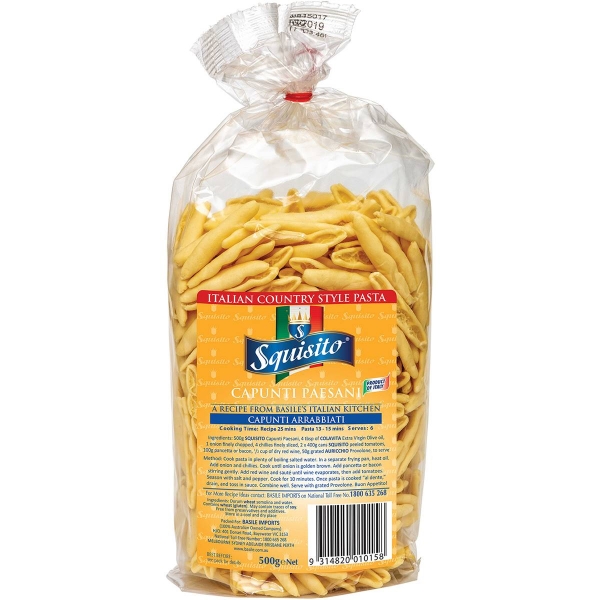 Squisito Pasta Country Style Capunti Paesani 500g | Adelaide's Finest ...