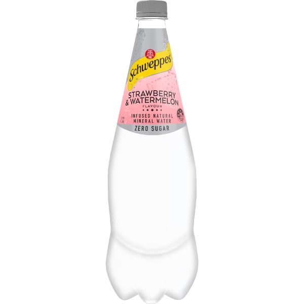 Schweppes Mineral Water Strawberry Watermelon 1.1lt | Adelaide's Finest ...