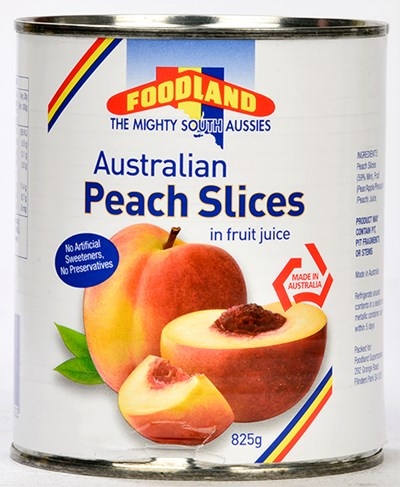 Foodland Peach Slices In Fruit Juice 825g | Adelaide's Finest Supermarkets