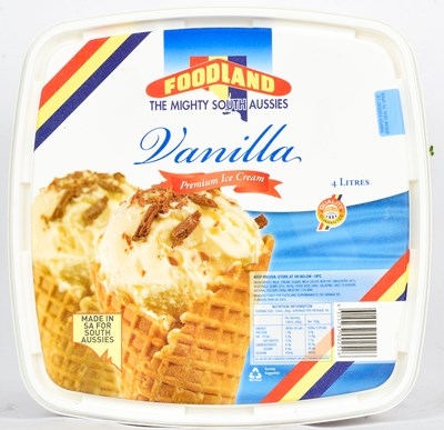 Foodland Ice Cream Vanilla 4lt | Adelaide's Finest Supermarkets