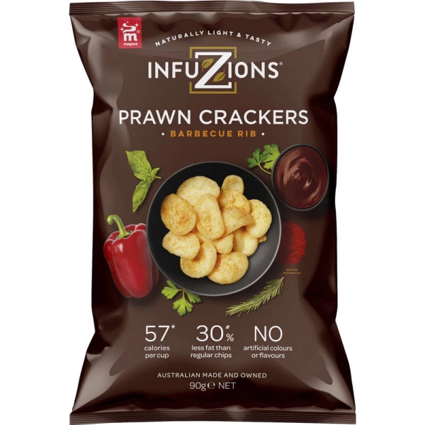 Majans Infuzions Prawn Crackers BBQ Rib 90g | Adelaide's Finest ...