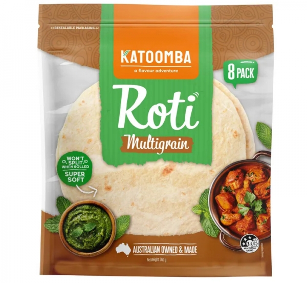 Katoomba Roti Bread Multigrain 8 Pack 360g | Adelaide's Finest Supermarkets