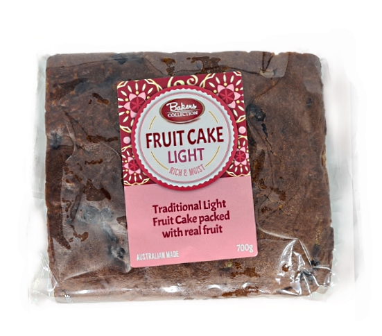 Bakers Collection Light Fruit Cake 700g | Adelaide's Finest Supermarkets