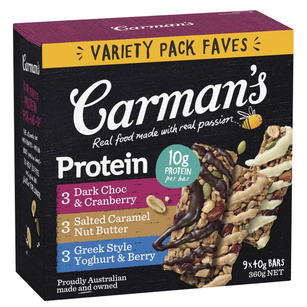 Carman's Protein Bars Variety 9 Pack 360g | Adelaide's Finest Supermarkets