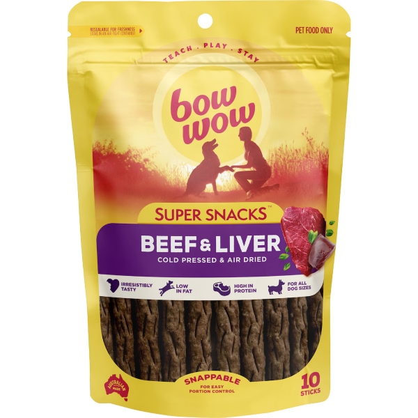 Bow Wow Super Snacks Beef & Liver 10 Pack | Adelaide's Finest Supermarkets
