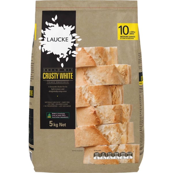 Laucke Bread Machine Mix Crusty White 5kg | Adelaide's Finest Supermarkets