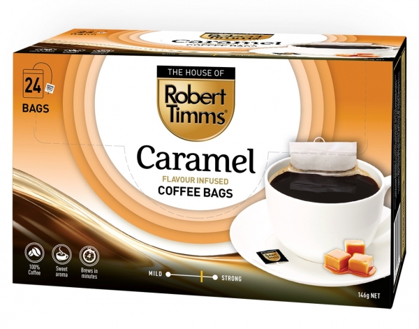Robert Timms Coffee Bags Caramel 24 Pack 146g | Adelaide's Finest ...