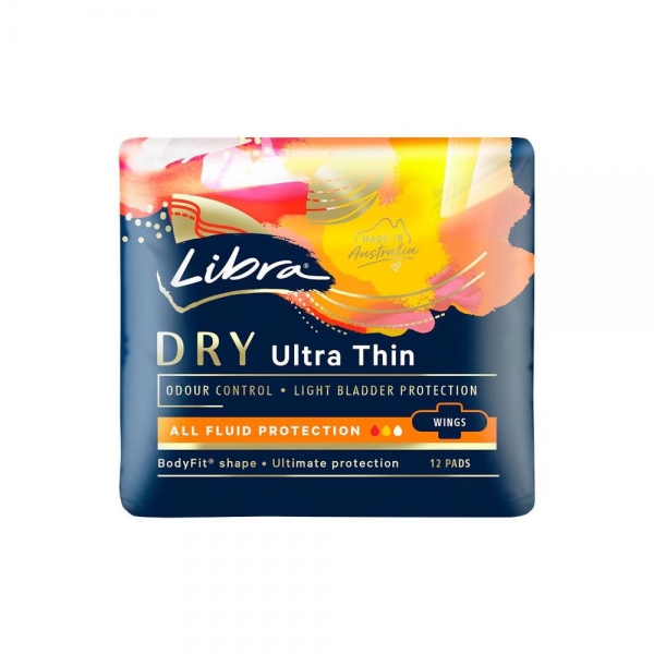 Libra Pads Ultra Thins Dry With Wings 12 Pack | Adelaide's Finest ...