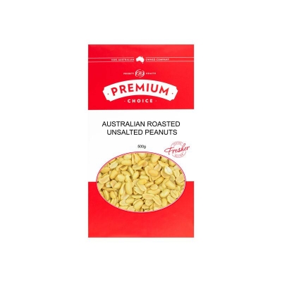 Premium Choice Peanuts Unsalted Roasted 500g | Adelaide's Finest ...