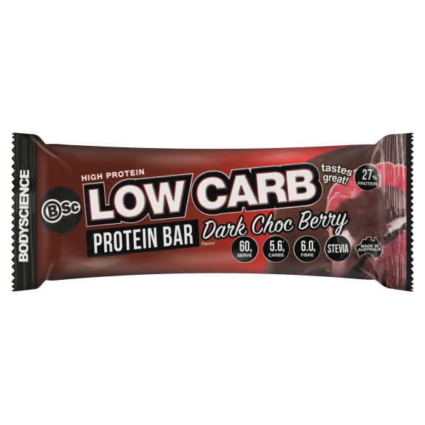 BSC High Protein Low Carb Protein Bar Dark Choc Berry 60g | Adelaide's ...