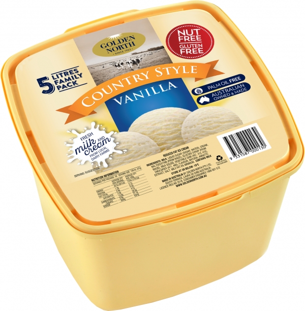 Golden North Ice Cream Country Style Vanilla 5lt | Adelaide's Finest ...