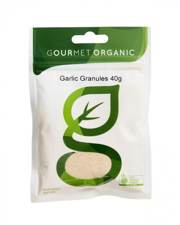 Gourmet Organic Garlic Granules Sachet 40g | Adelaide's Finest Supermarkets