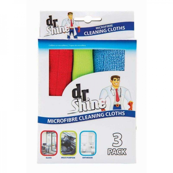 Dr Shine Cleaning Cloth Microfibre 3 Pack | Adelaide's Finest Supermarkets