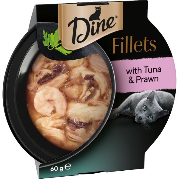 Dine Cat Food Fillets with Tuna & Prawn 60g | Adelaide's Finest ...