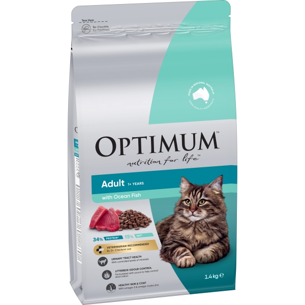Optimum Dry Cat Food Ocean Fish 1.4kg | Adelaide's Finest Supermarkets