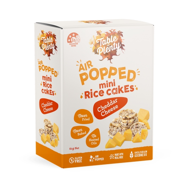 Table Of Plenty Mini Rice Cakes Cheddar Cheese 60g | Adelaide's Finest ...