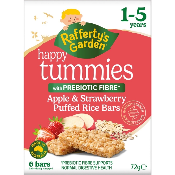 Rafferty's Garden Rice Bars Apple & Strawberry 1-5 Years 6 Pack 72g ...