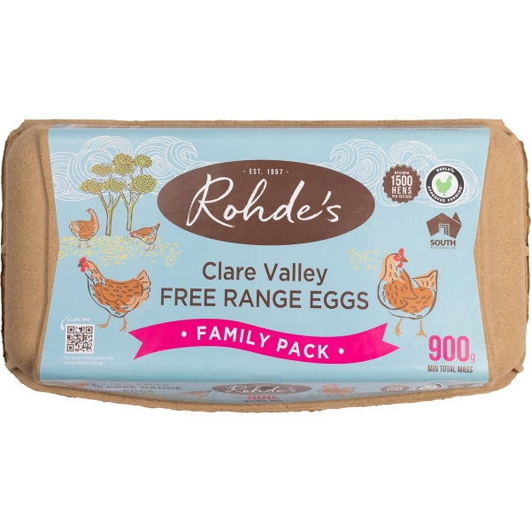 Rohde's Free Range Eggs 18 Pack 900g | Adelaide's Finest Supermarkets