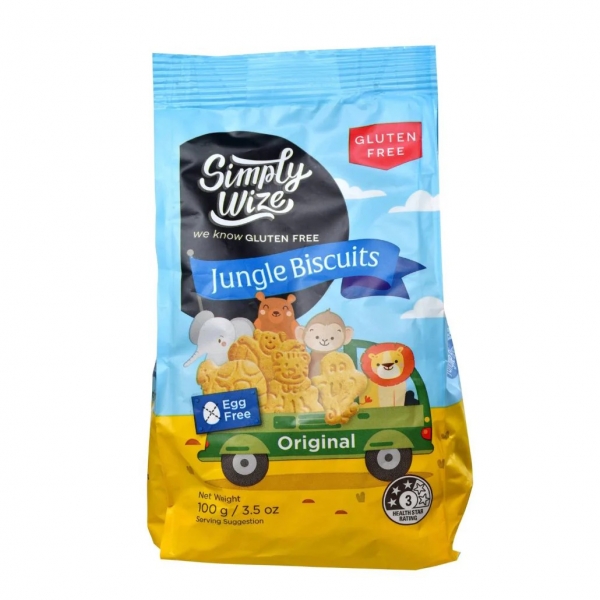 Simply Wize Gluten Free Jungle Biscuits Original 100g | Adelaide's ...