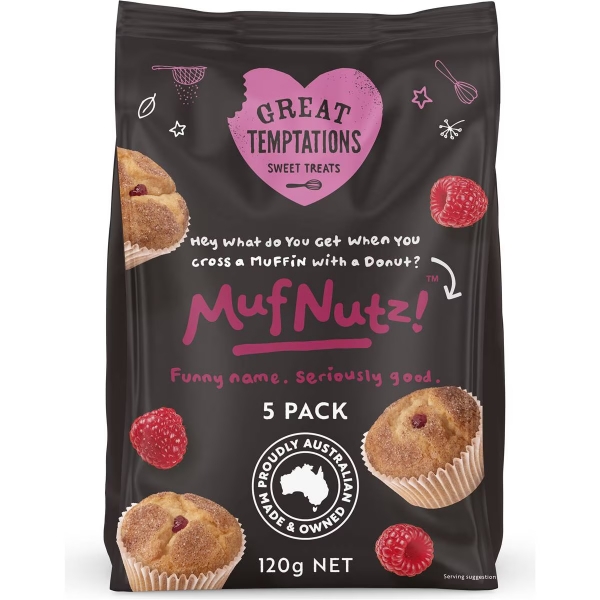 Great Temptations MufNutz 5 Pack 120g | Adelaide's Finest Supermarkets