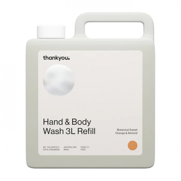 Thankyou Hand & Body Wash Refill Orange & Almond 3lt | Adelaide's ...