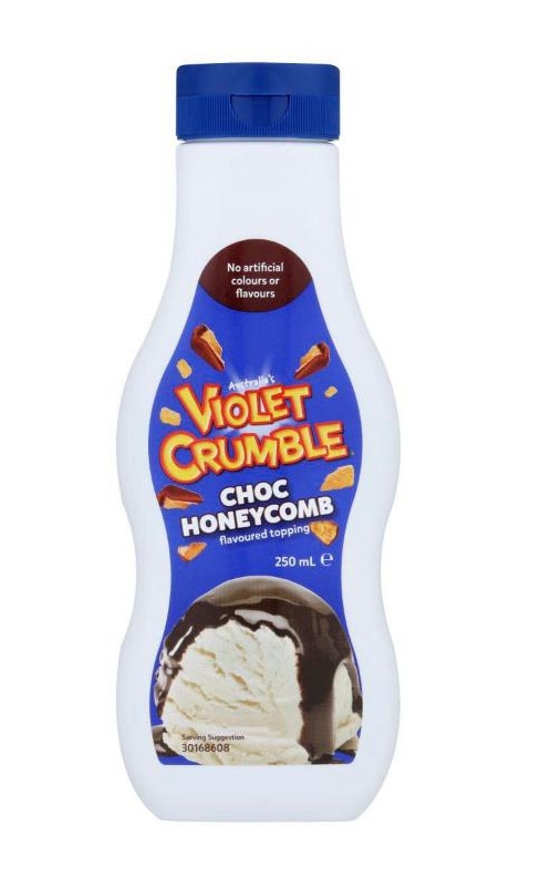 Violet Crumble Choc Honeycomb Topping 250ml | Adelaide's Finest ...