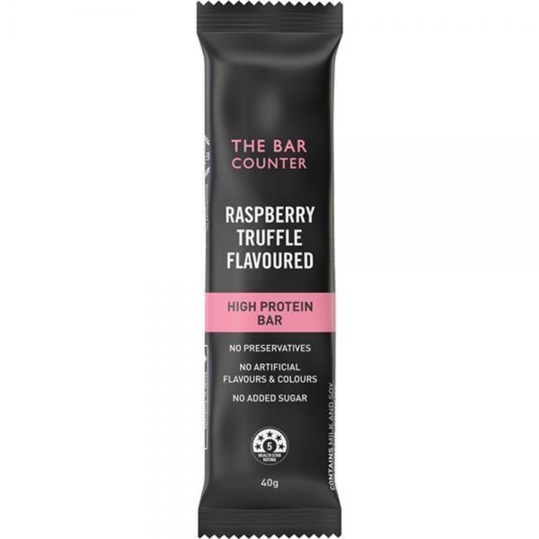 The Bar Counter High Protein Bar Raspberry Truffle 40g | Adelaide's ...