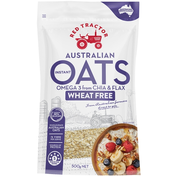 Red Tractor Wheat Free Omega 3 Instant Oats 500g | Adelaide's Finest ...