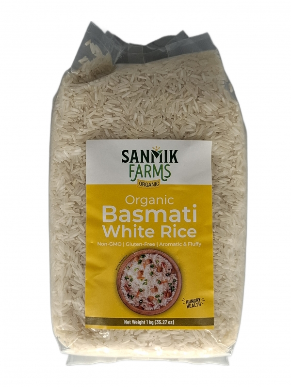 Sanmik Farms Organic White Basmati Rice 1kg | Adelaide's Finest ...