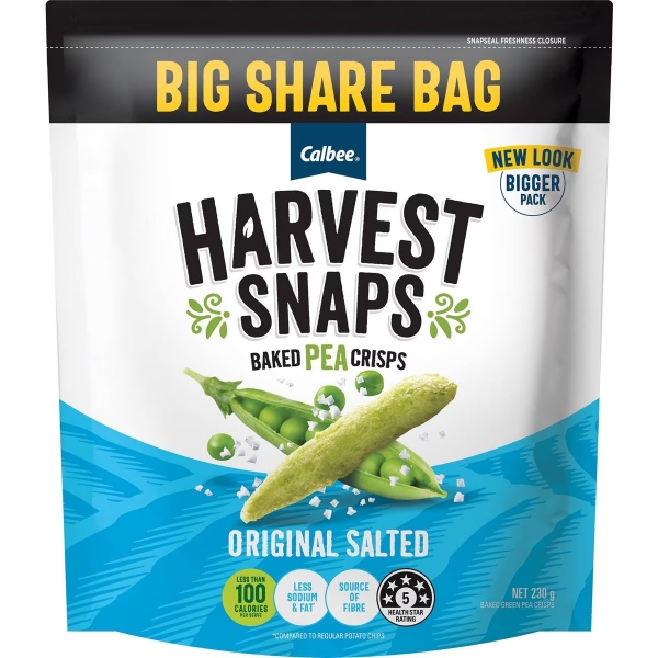 Harvest Snaps Pea Crisps Original Salted 230g | Adelaide's Finest ...