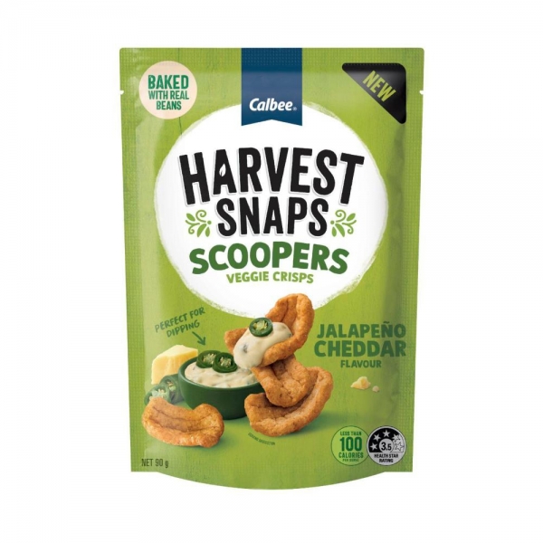 Harvest Snaps Scoopers Veggie Crisps Jalapeno Cheddar 90g | Adelaide's ...