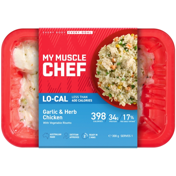 My Muscle Chef Garlic & Herb Chicken With Vegetable Risotto 300g ...