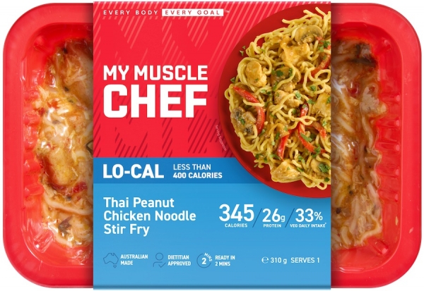 My Muscle Chef Lo-Cal Peanut Chicken Noodle Stir Fry 310g | Adelaide's ...