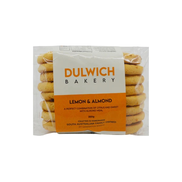 Dulwich Bakery Lemon & Almond Biscuits 350g | Adelaide's Finest ...